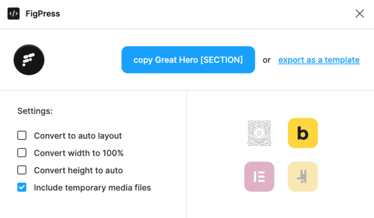 FigPress | Paste Figma designs into your Builder in seconds